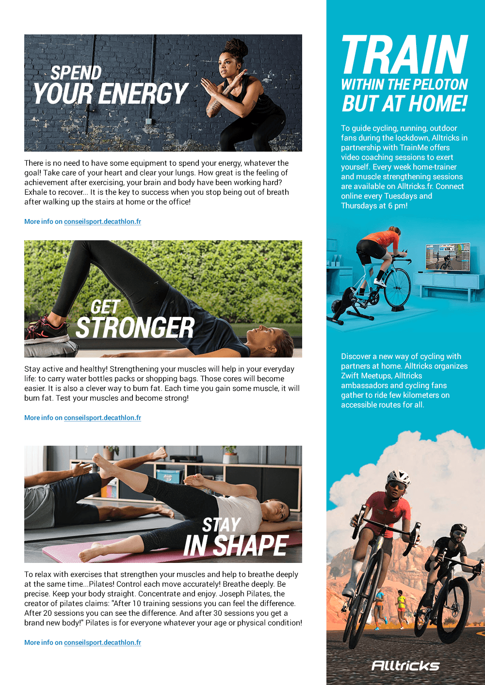Decathlon Coach, Create your own version of sport